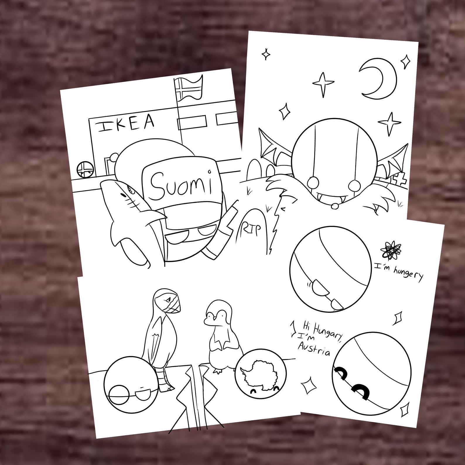 Countryballs/polandball Coloring Pages~series 2~2022 - Etsy