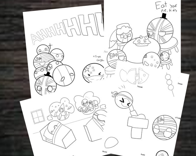 Countryballs/polandball Coloring Pages~quarantine Pastime~ 2020 - Etsy