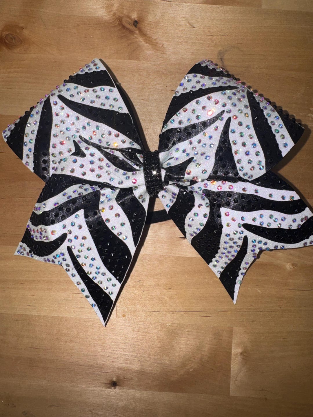 Zebra Cheer Bow With Rhinestones - Etsy