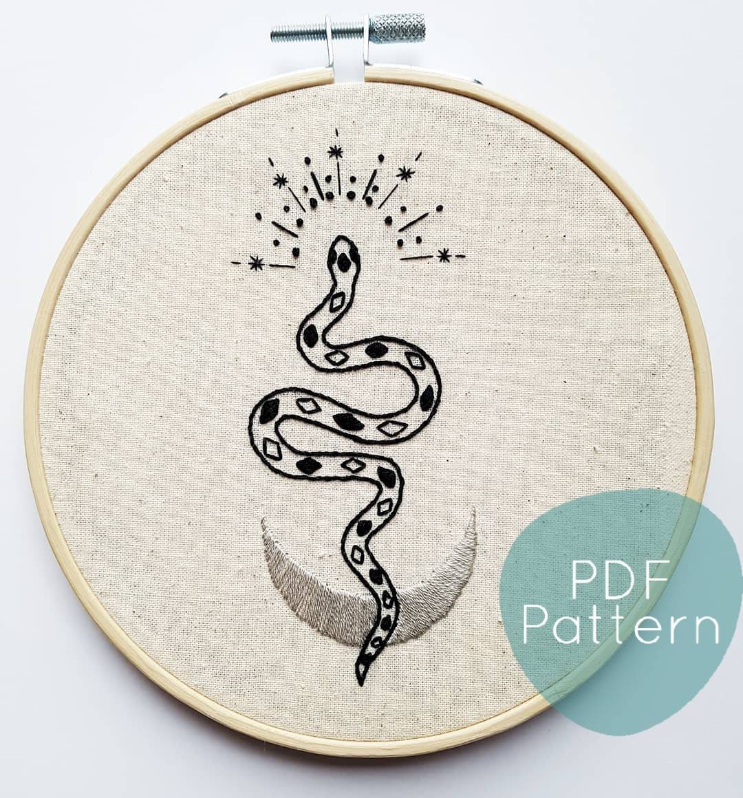 Magic Snake Embroidery Design, Embroidery Pattern Download, Embroidery ...