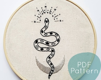 Magic Snake Embroidery Design Embroidery Pattern Download - Etsy