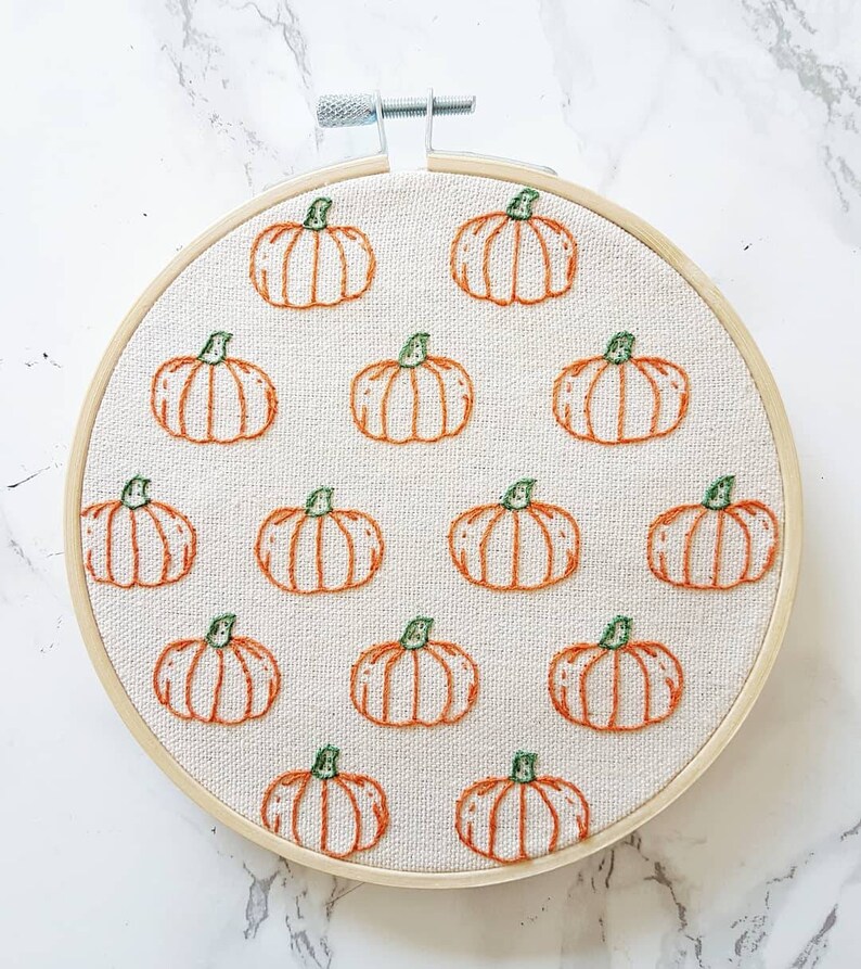 Pumpkin Patch PDF Embroidery Pattern Halloween Embroidery | Etsy