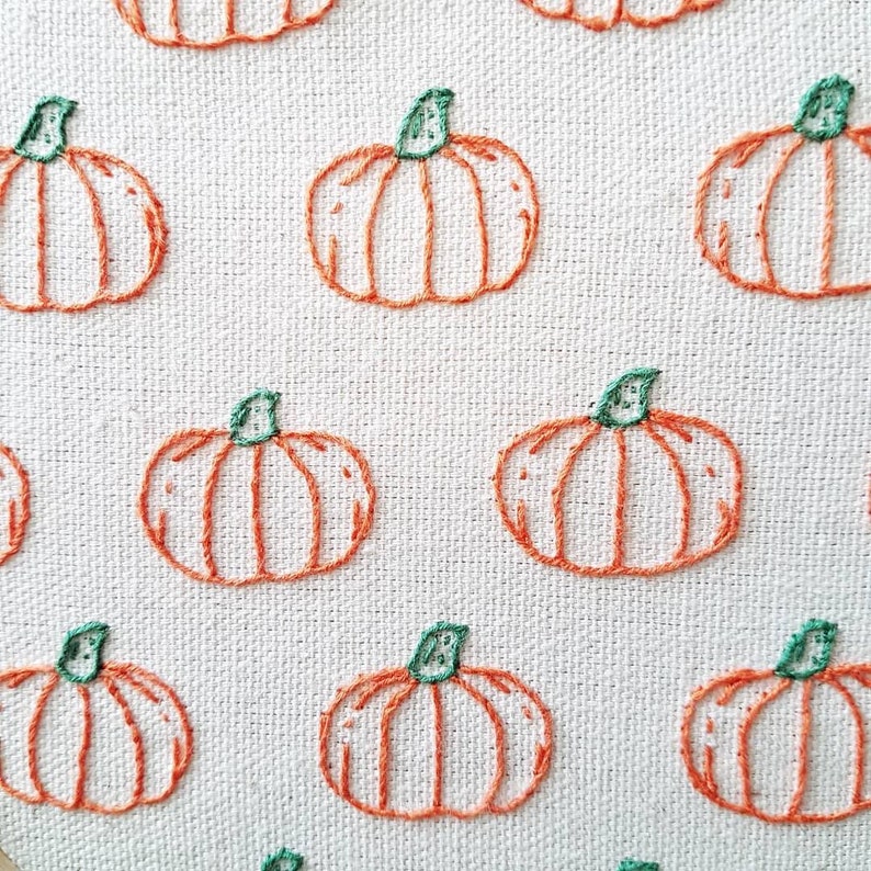 Pumpkin Patch PDF Embroidery Pattern Halloween Embroidery | Etsy