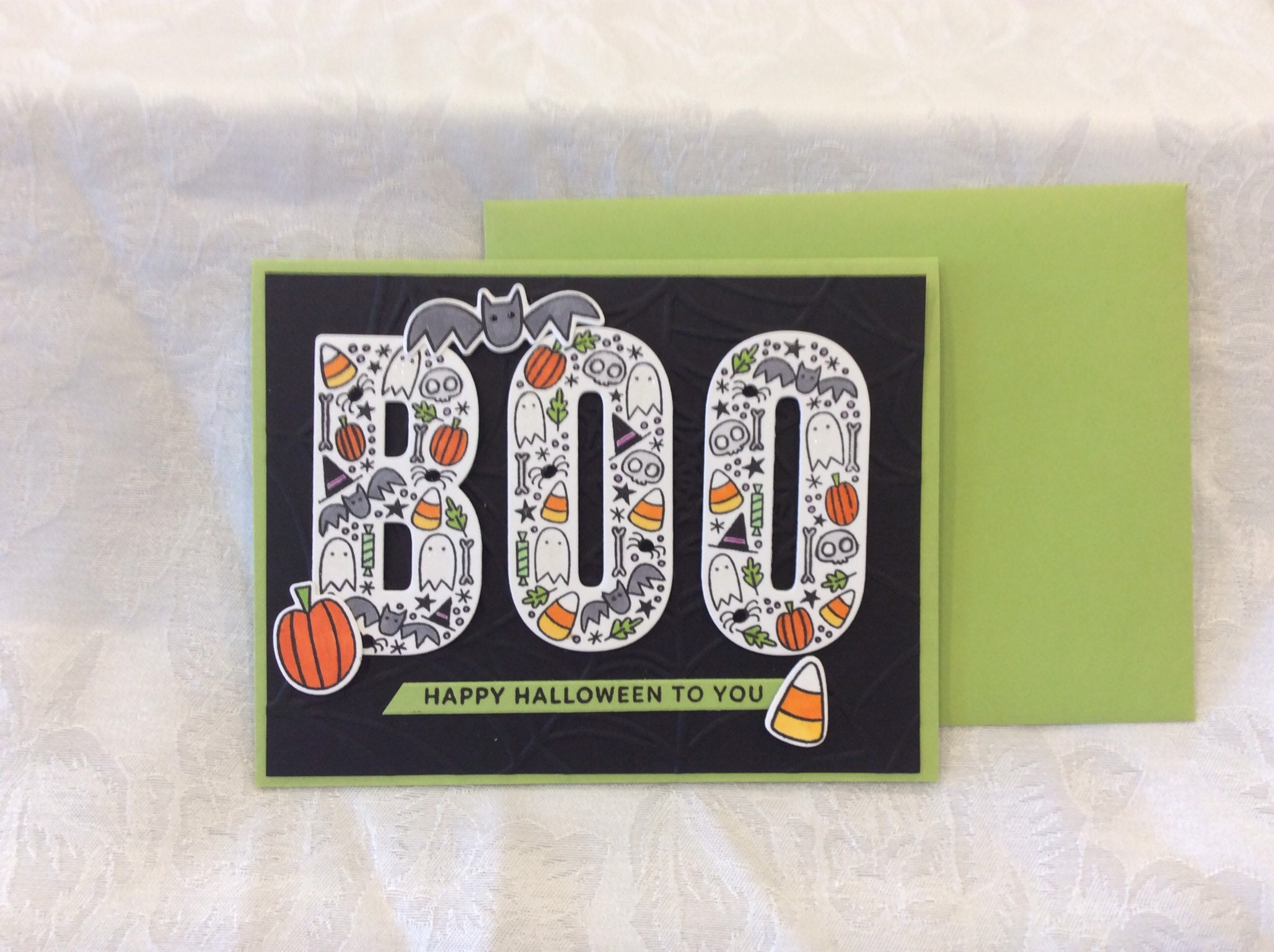 Happy Halloween Boo Card Kit Set of 4 Cards - Etsy