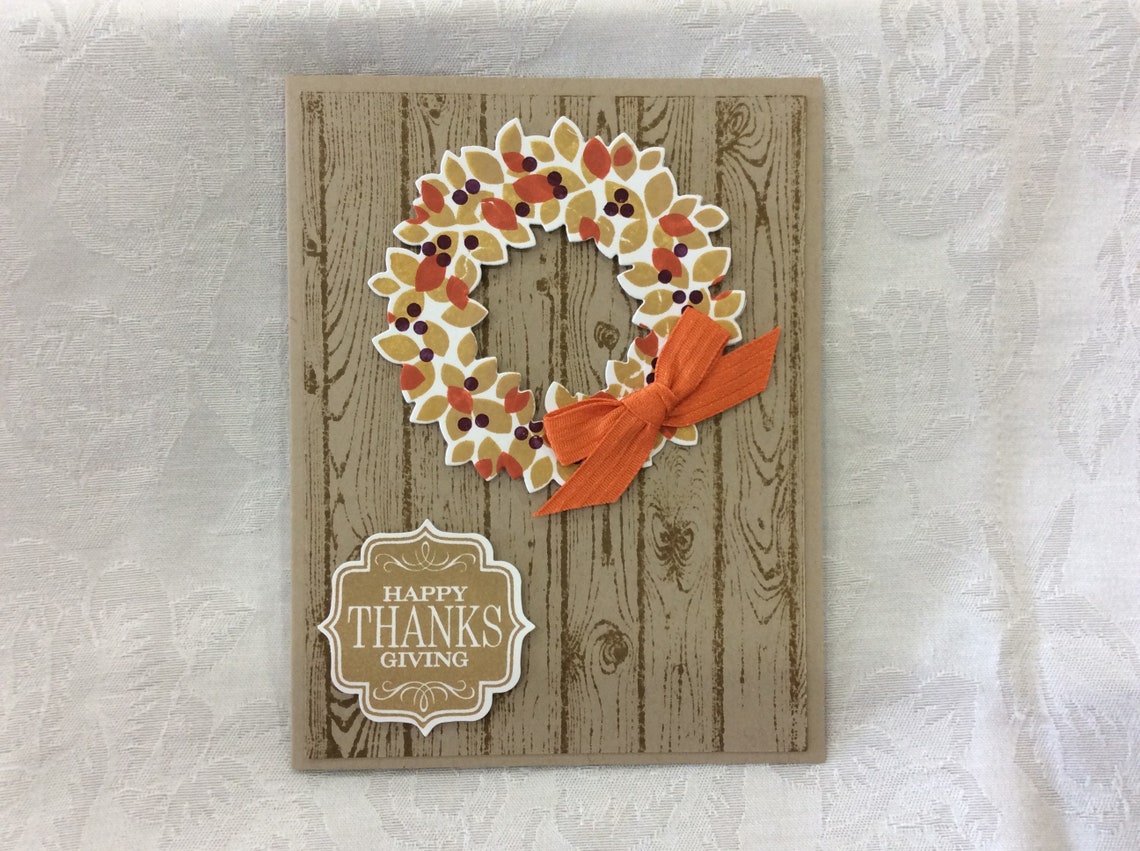 Happy Thanksgiving Day Card Kit Set of 4 Cards - Etsy