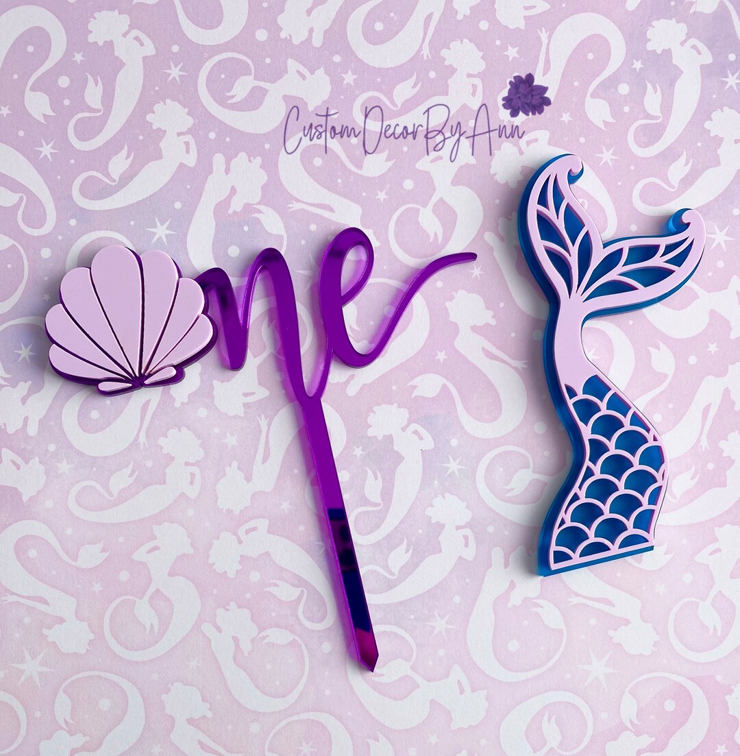 Laser Cut Acrylic Cake Topper One Cake Topper First Birthday Cake ...