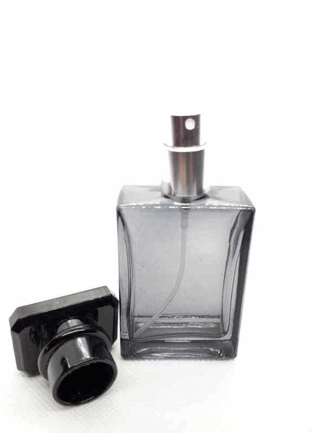Flacone spray per profumo in vetro vuoto rettangolare grigio ...