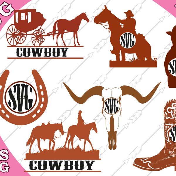 Wild West Frame Svg - Etsy