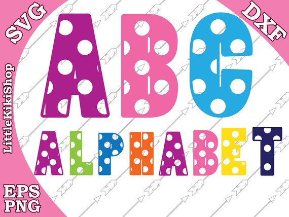 Polka Dot Font Clip Art