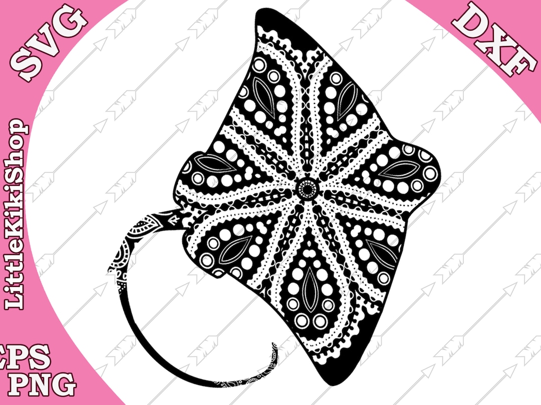 Zentangle Sting Ray Svg: mandala STINGRAY Svg - Etsy