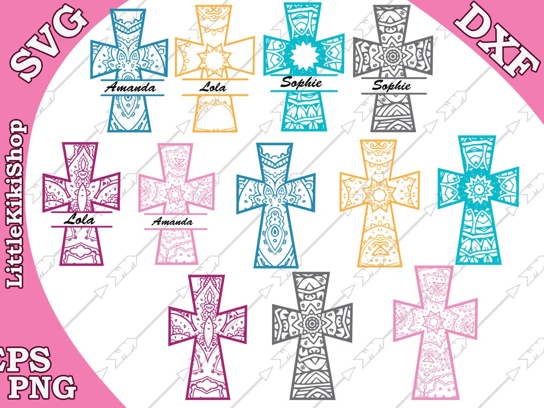 Christian Cross Svg: cross MONOGRAM Svg Cross - Etsy
