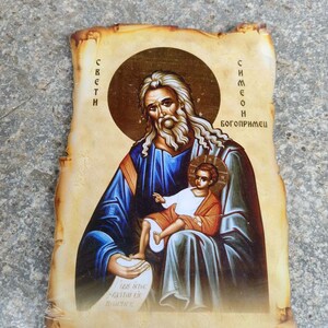 Orthodox Christian Icon of Simeon, Icon of Sveti Simeon Bogopriimec - Etsy