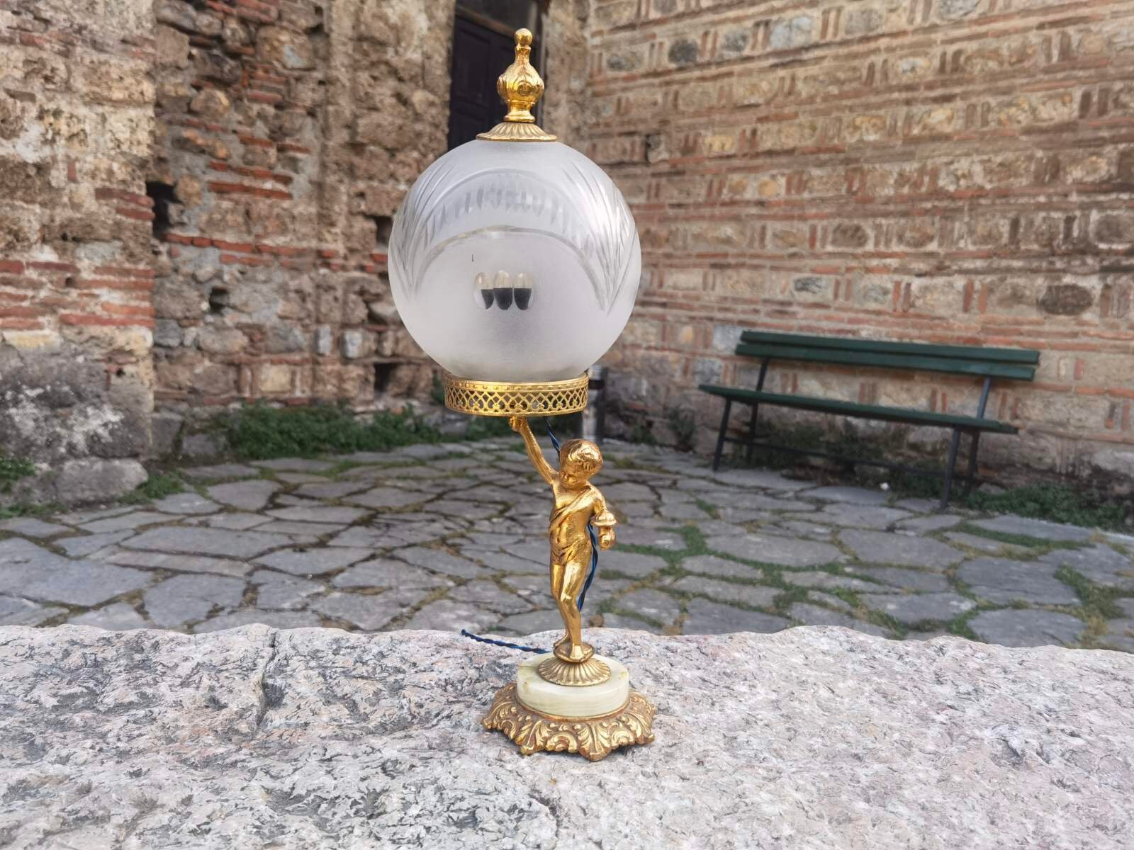 Vintage Table Top Lamp 1940's Retro Art Deco Nightstand - Etsy