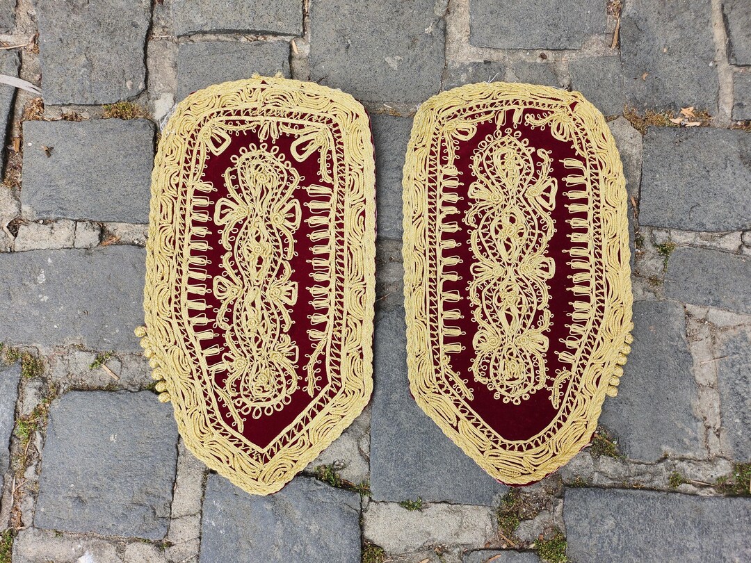 Hand Embroidered Patches for Vest - Chepken, Ottoman Embroidery Patches ...