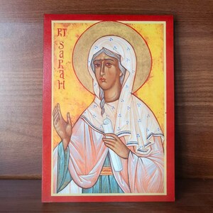 Saint Sarah Icon, Christian Icon of Saint Sarah - Etsy