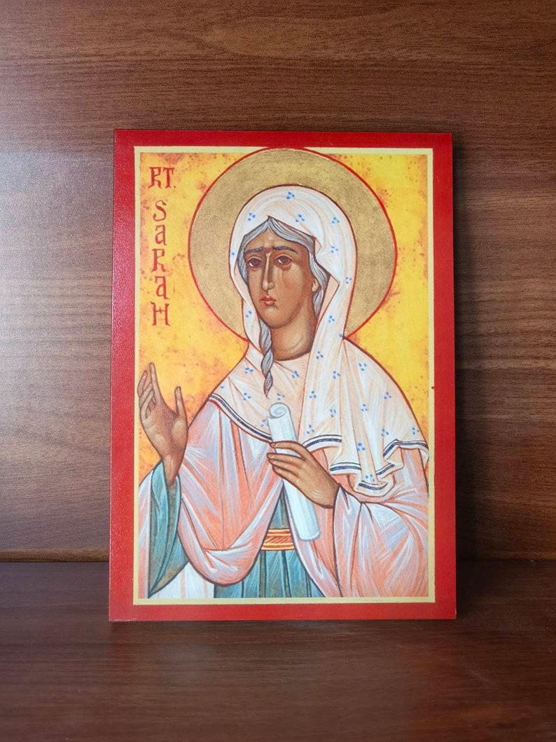 Saint Sarah Icon, Christian Icon of Saint Sarah - Etsy
