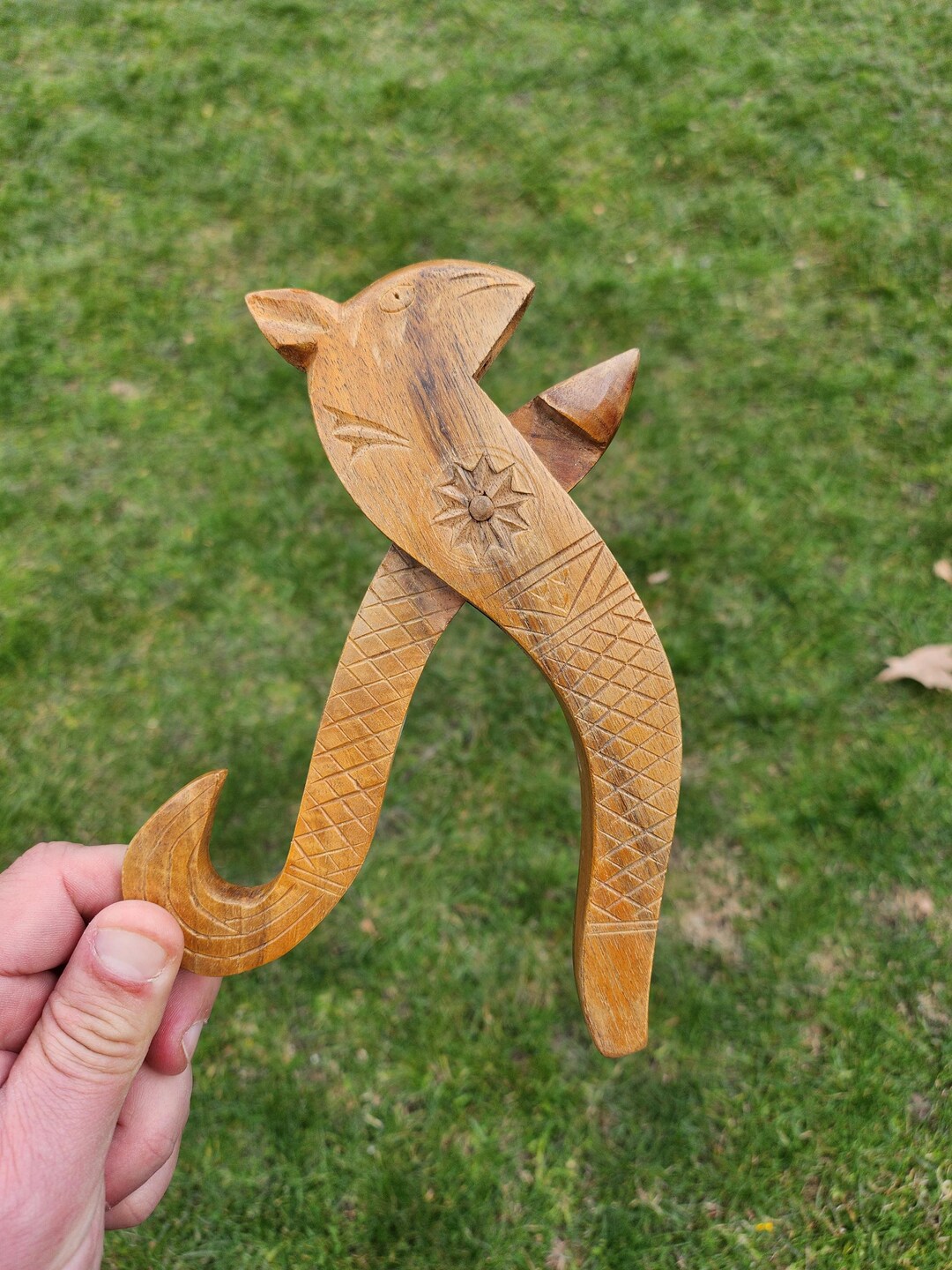 Wooden Nutcracker, Vintage Hand Carved Wood Nutcracker, Decorative ...
