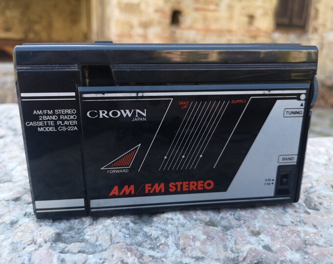 Vintage Crown Stereo Radio Cassette Player, Working and Functional Made ...