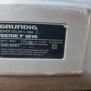 Grundig C 3304 Color Television, Vintage CRT 1980's Color 16.5'' Screen ...
