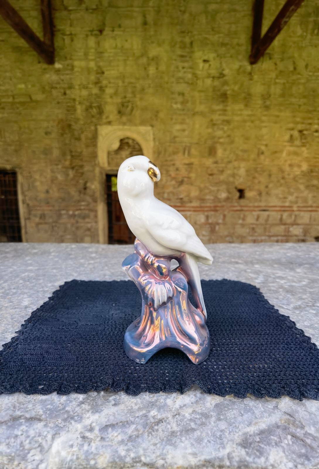 Porcelain Parrot Figurine, Vintage 1970's Porcelain Bird Figurine ...