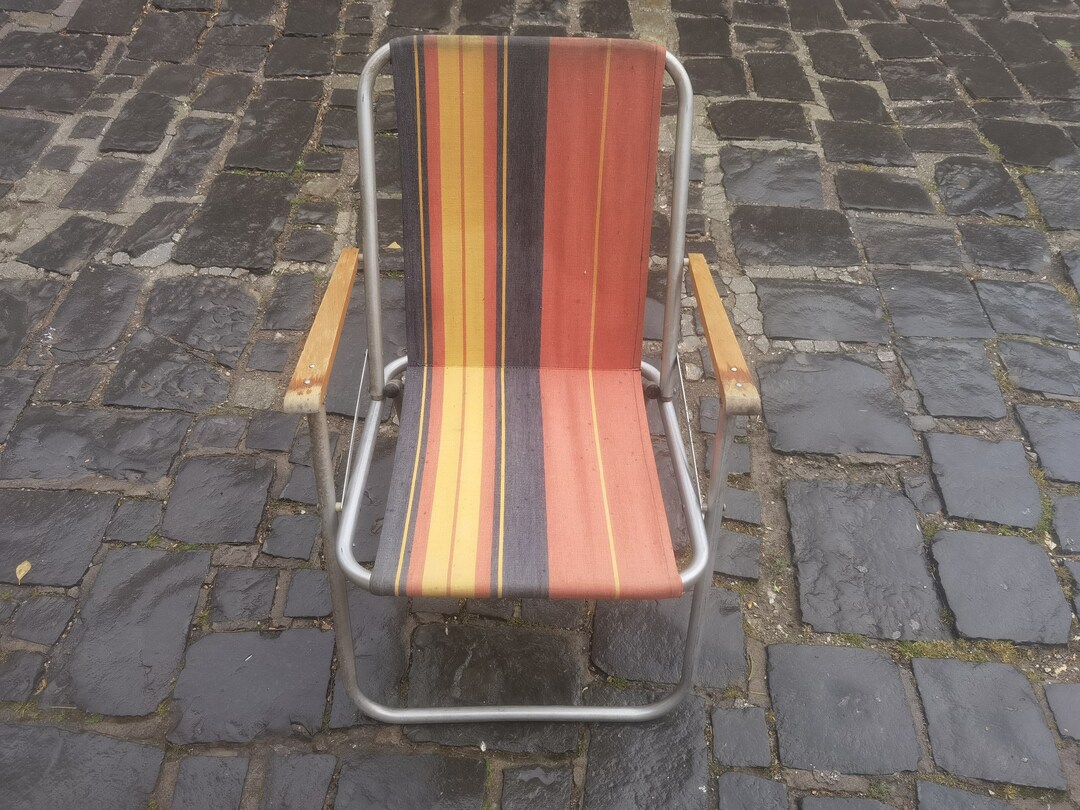 Folding Picnic Armchair, Vintage 1960's Leroline Thiene Beach Folding ...