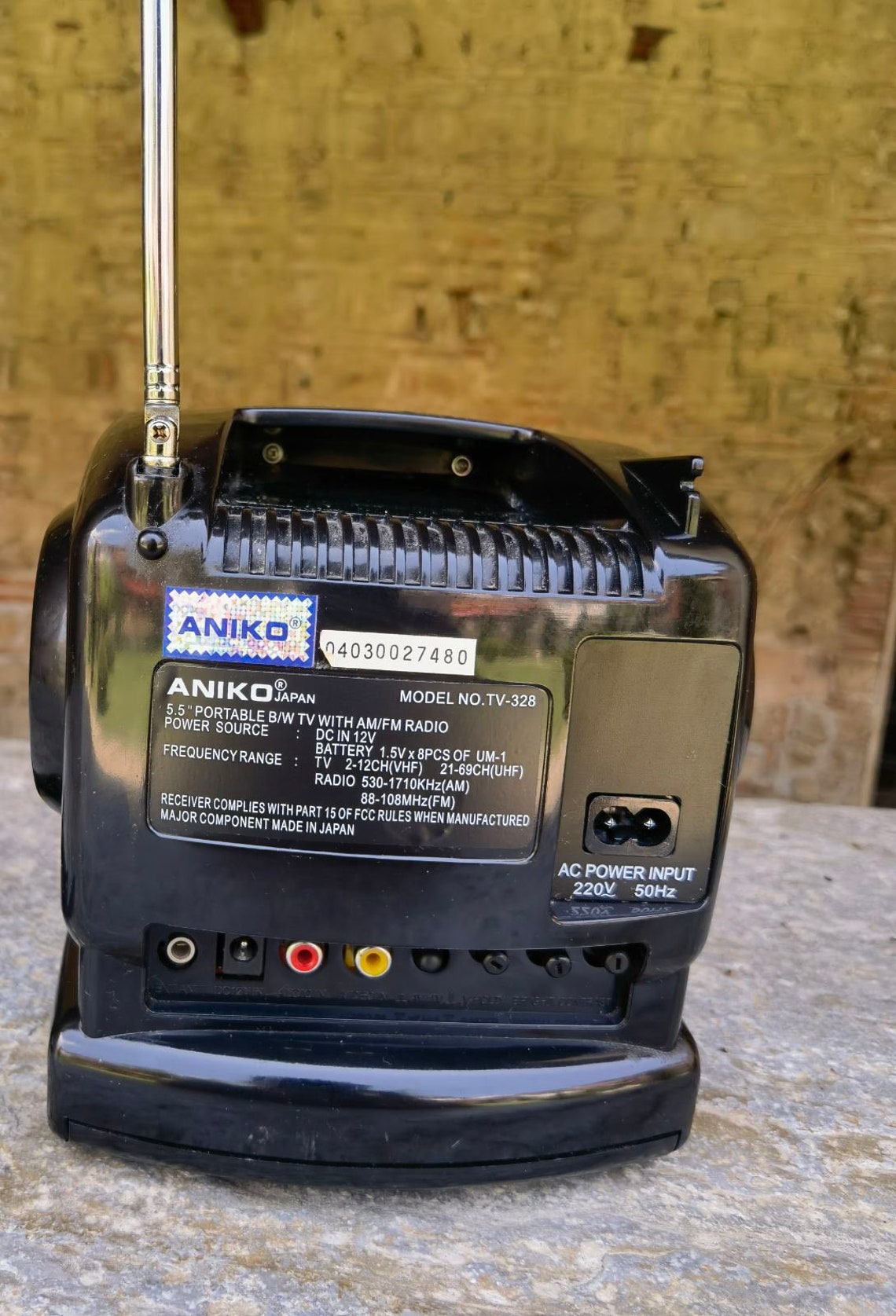 Vintage Mini Portable TV Aniko Black and White Analog TV | Etsy