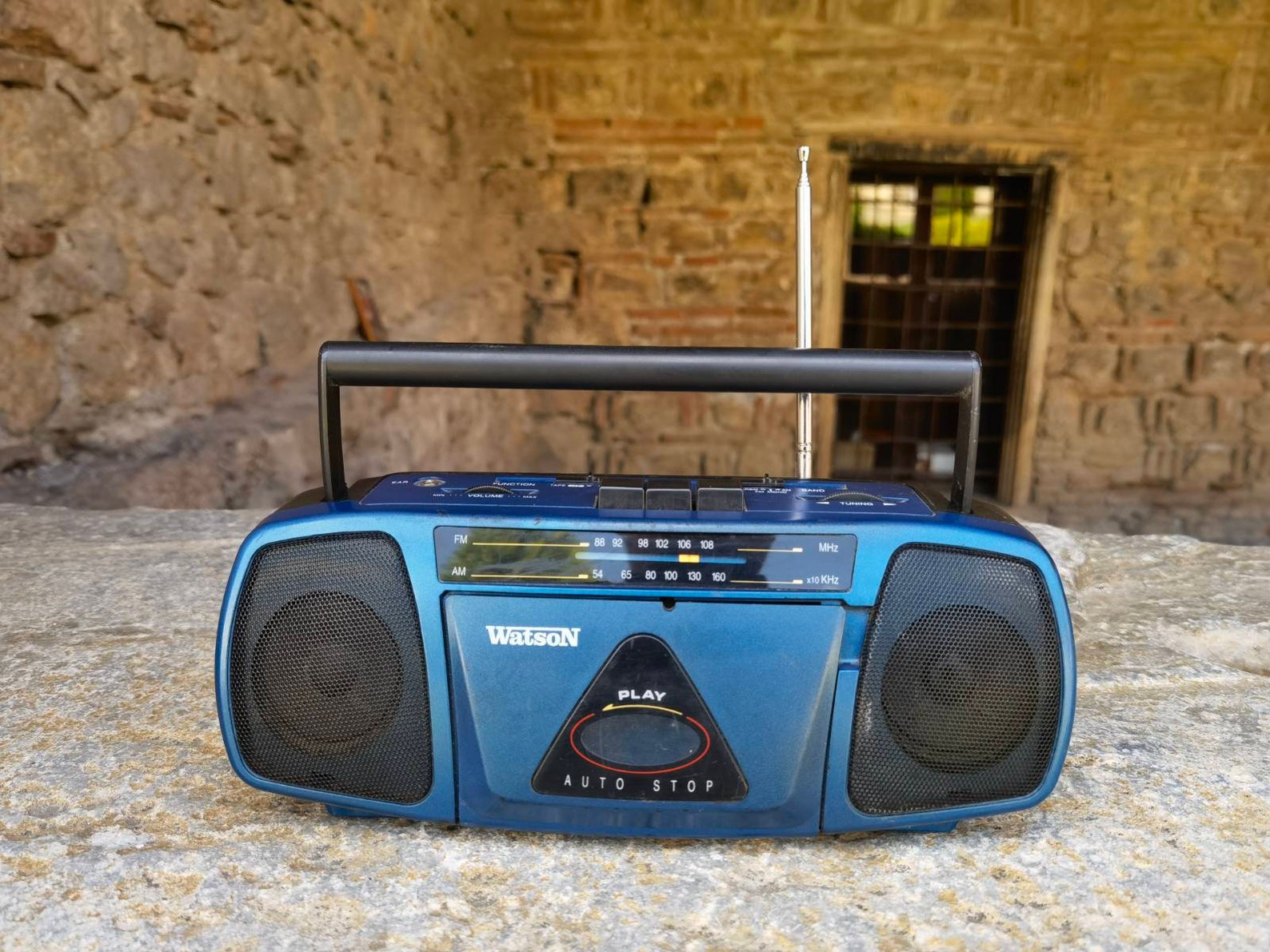 Portable Blue Cassette Player, Vintage Watson Portable Cassette Player ...