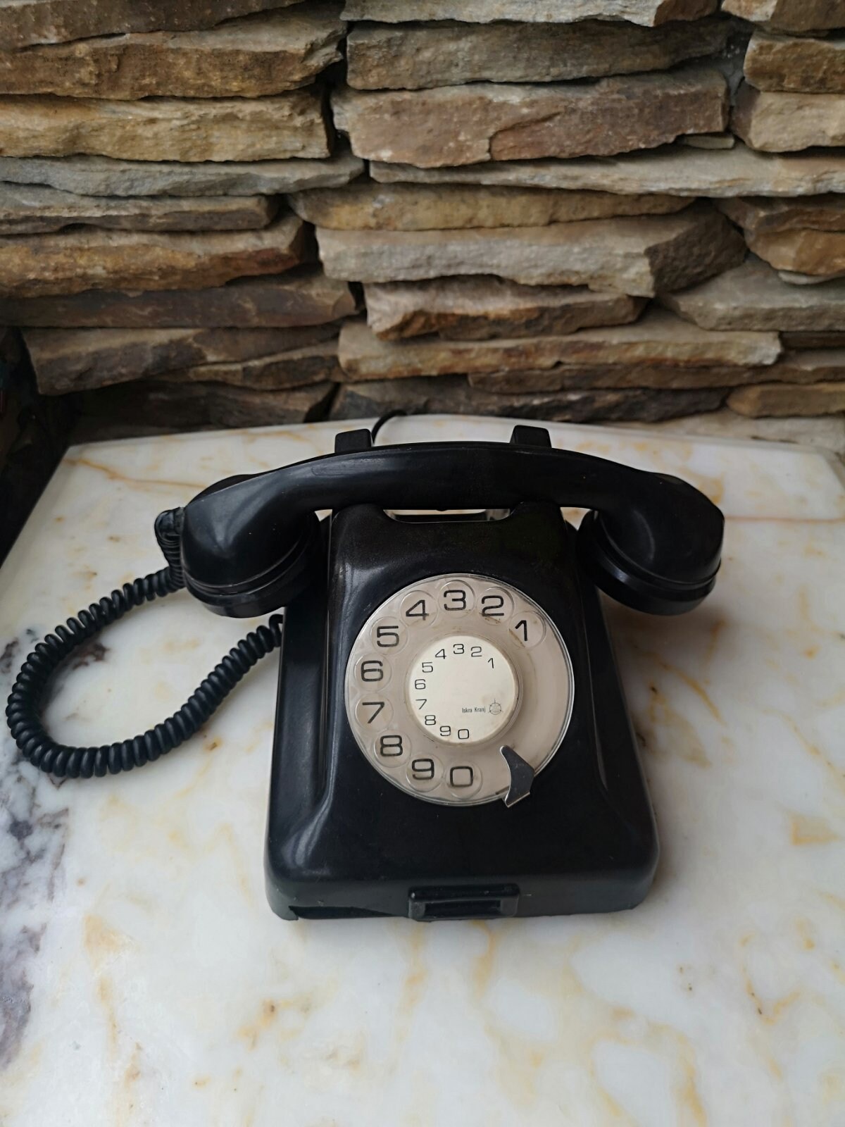 Vintage Black Rotary Phone, Black Bakelite Phone Made by Iskra - Etsy