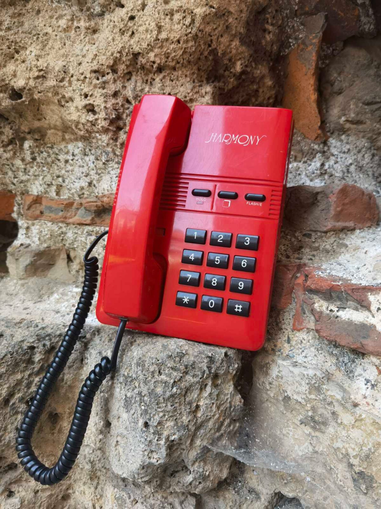 Digital Retro Red Telephone, Vintage Digital Wall Hanging Telephone ...