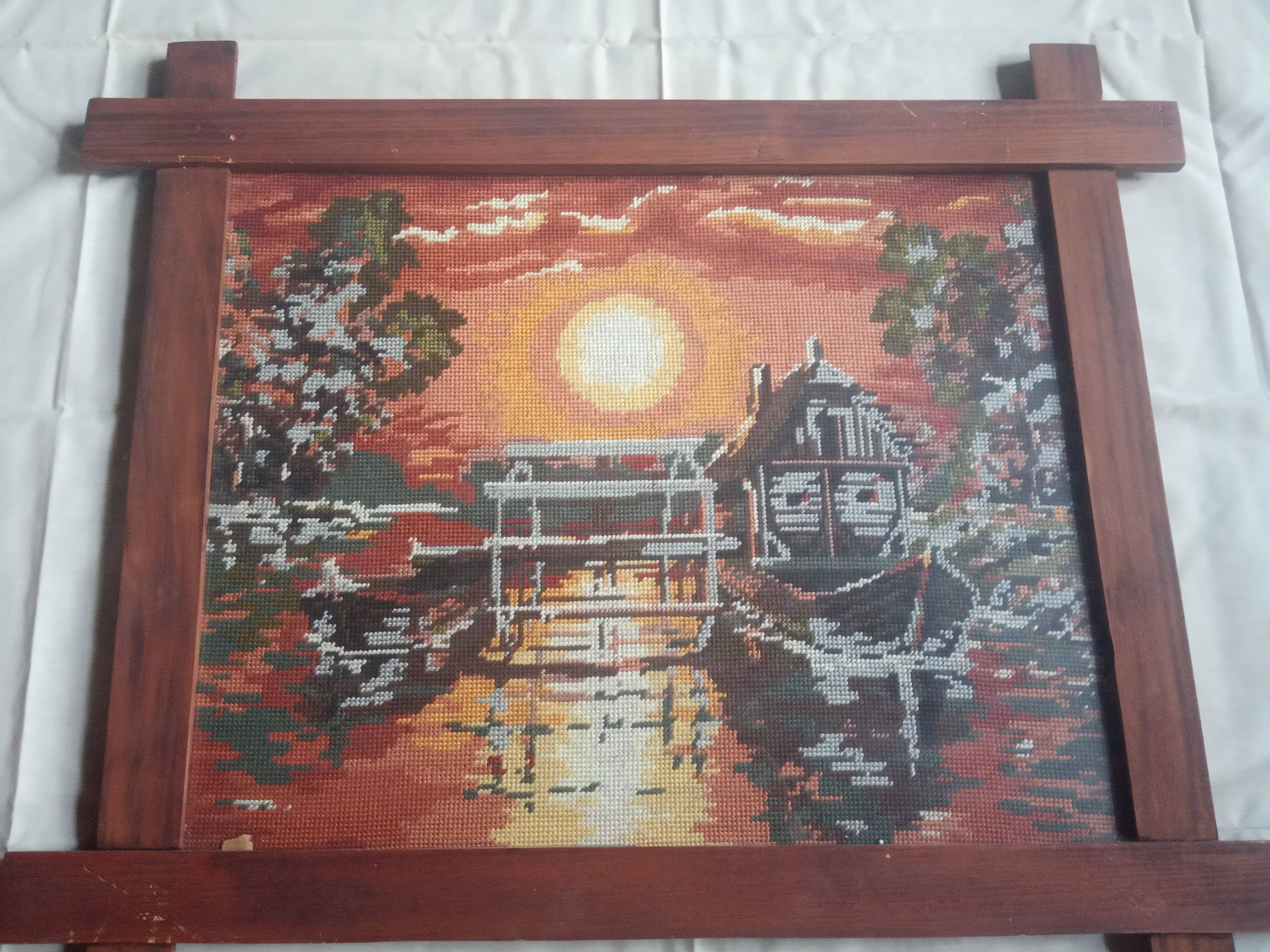 Gobelin Needlepoint Sunset Gobelin Framed Gobelin - Etsy Australia