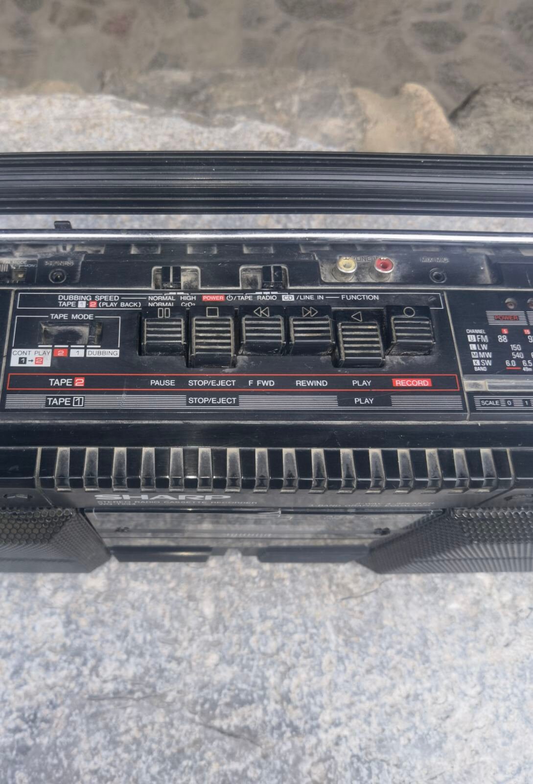 Sharp WQ T234H Stereo Radio Cassette Recorder, Vintage Sharp Cassette ...