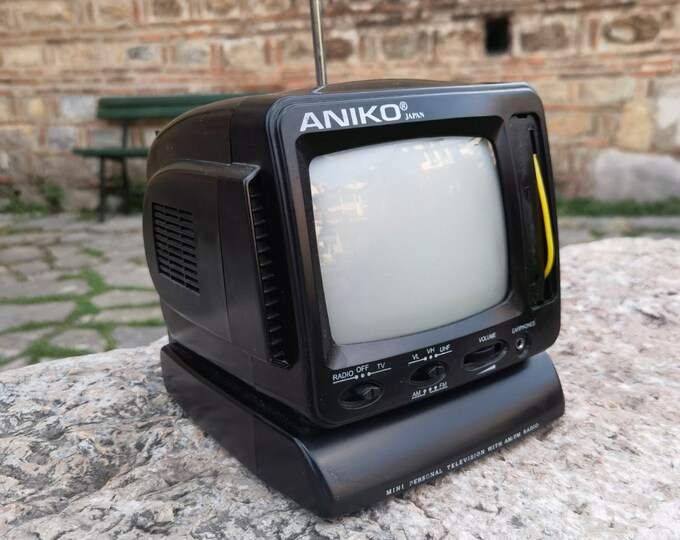 Aniko Mini Portable Vintage TV and Radio Set, Picnic Portable 1980's ...