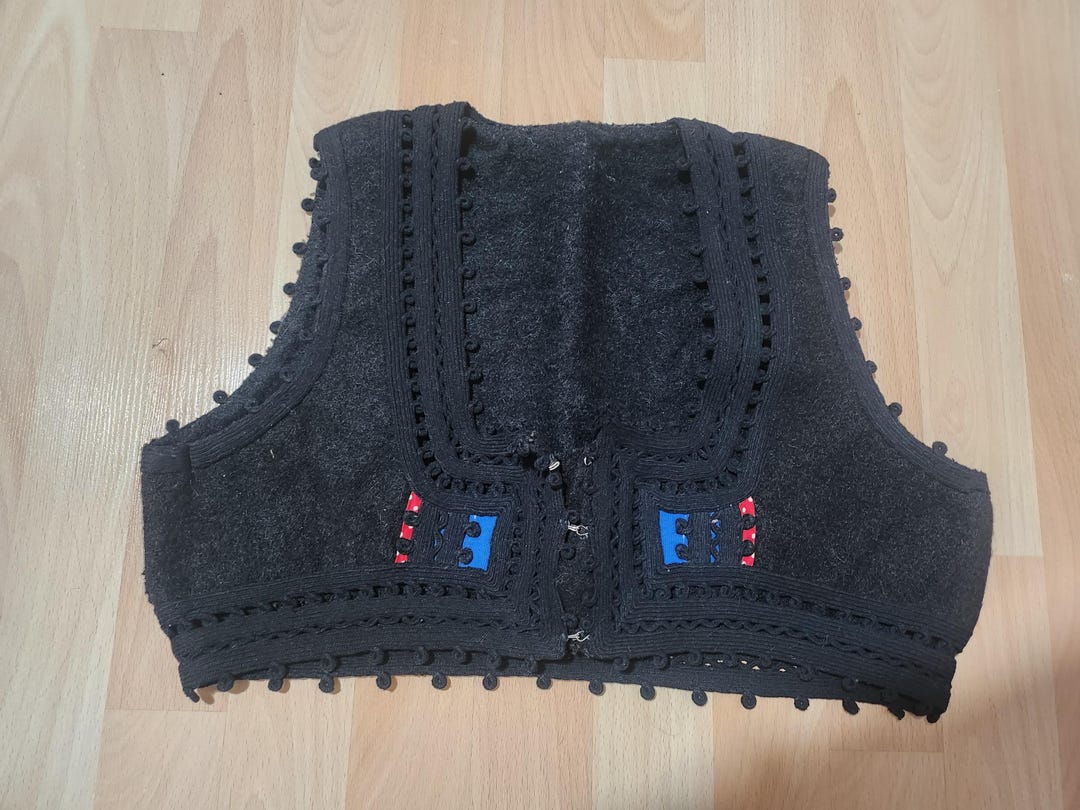 Antique Folklore Vest, Serbian Early XX Century Handmade Ethnic ...