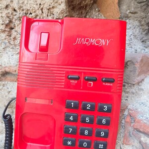 Digital Retro Red Telephone, Vintage Digital Wall Hanging Telephone ...
