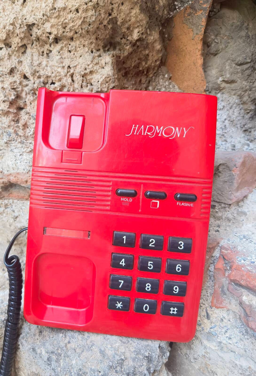 Digital Retro Red Telephone, Vintage Digital Wall Hanging Telephone ...