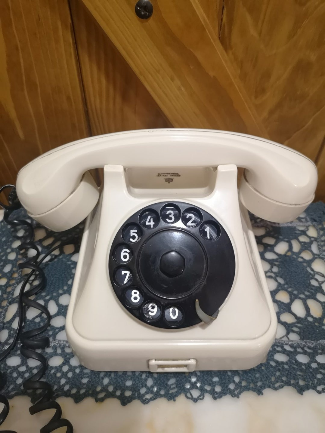 Vintage Bakelite White Ivory Telephone, Rotary Bakelite Phone - Etsy
