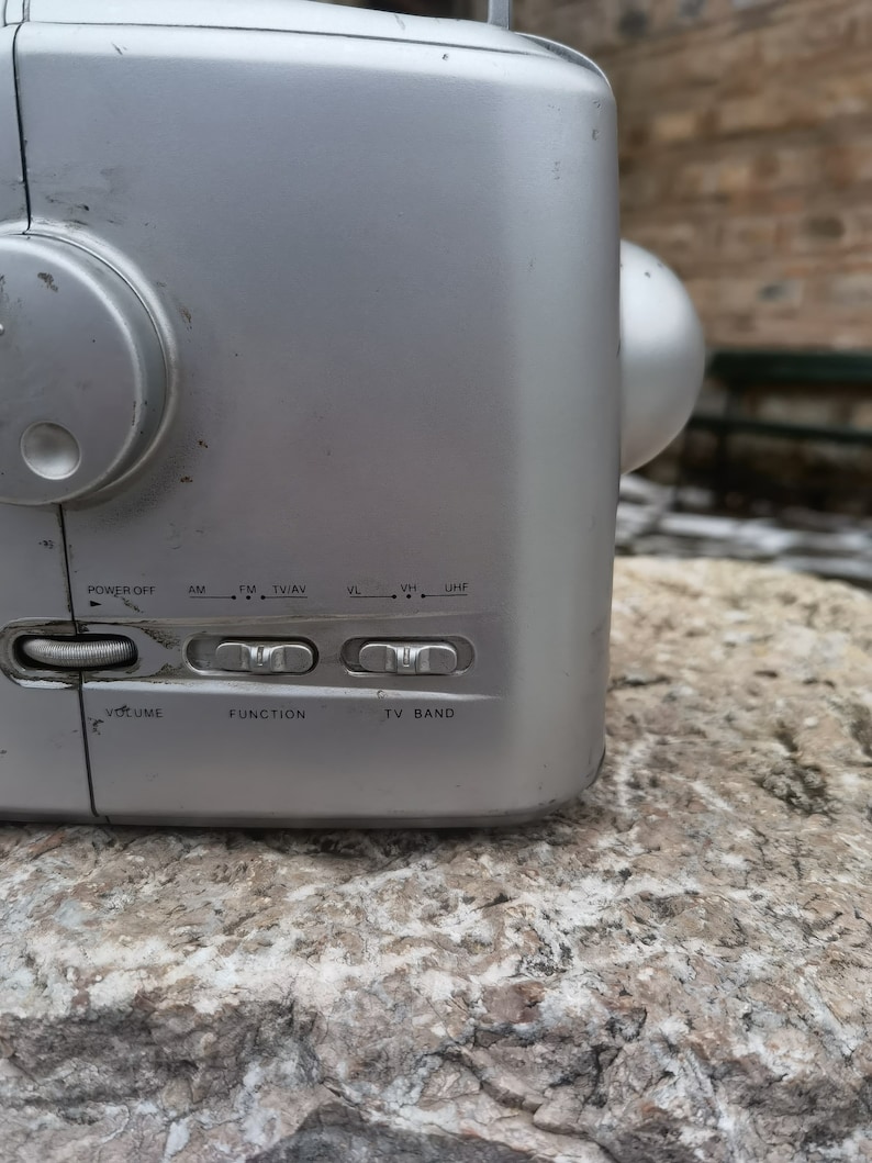 Premier Silver Mini Portable TV and Radio Receiver, Vintage 1990's ...