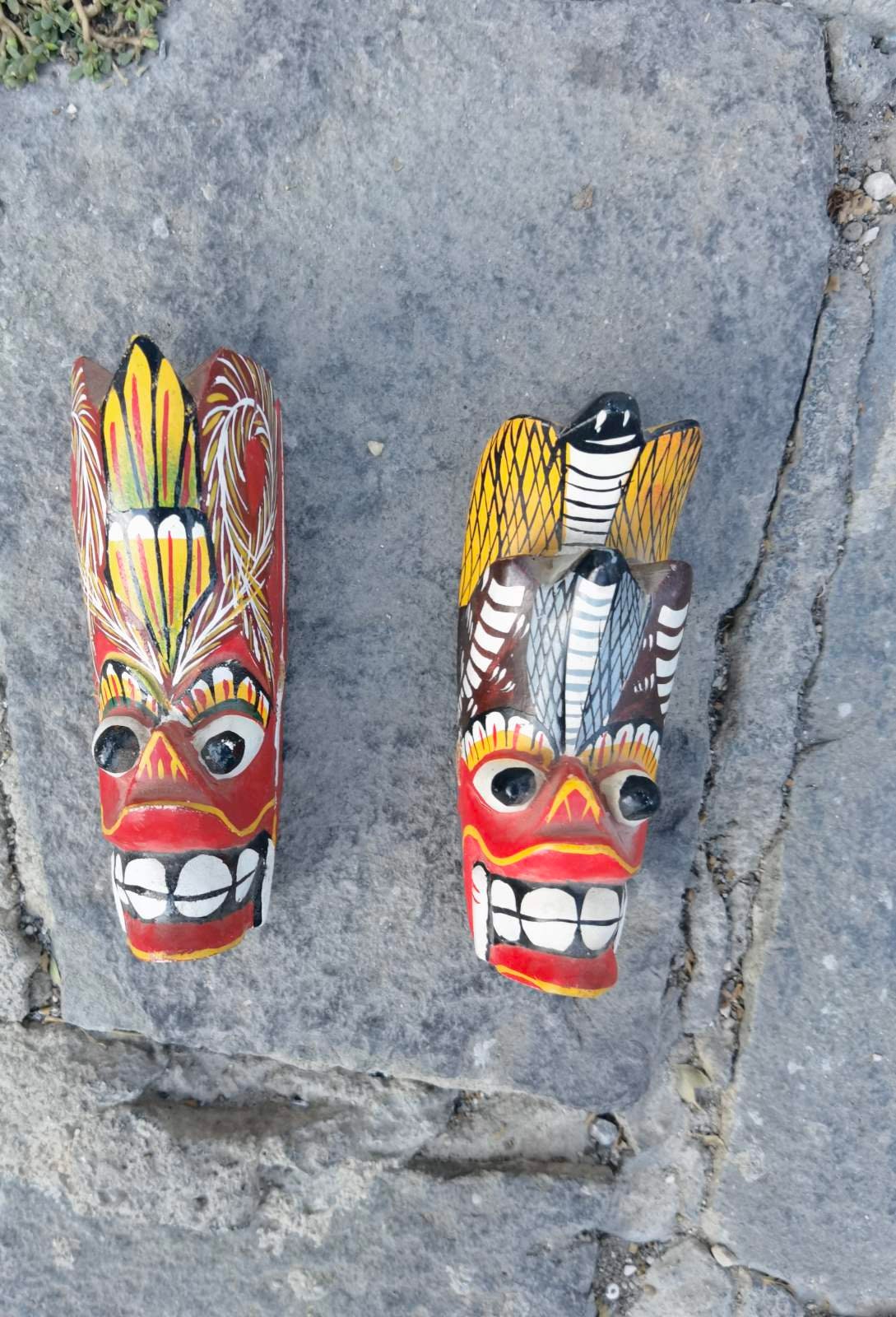 Mayura Raksha Hand Crafted Figurines, Vintage 1960's Hand Painted Sri ...