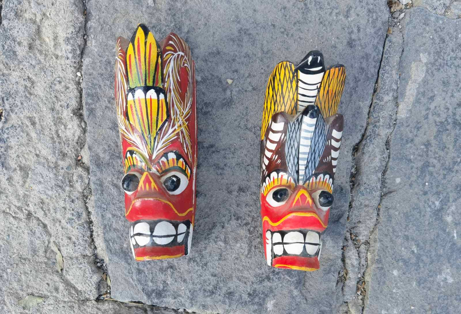 Mayura Raksha Hand Crafted Figurines, Vintage 1960's Hand Painted Sri ...