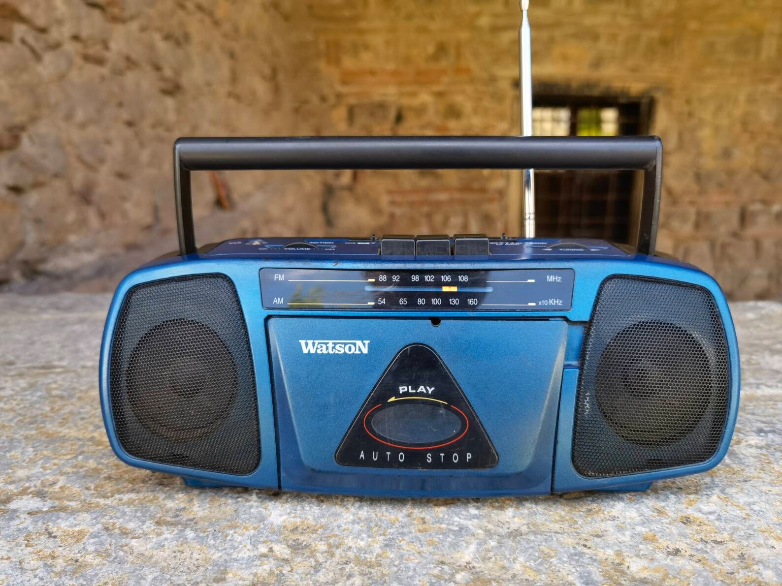 Portable Blue Cassette Player, Vintage Watson Portable Cassette Player ...