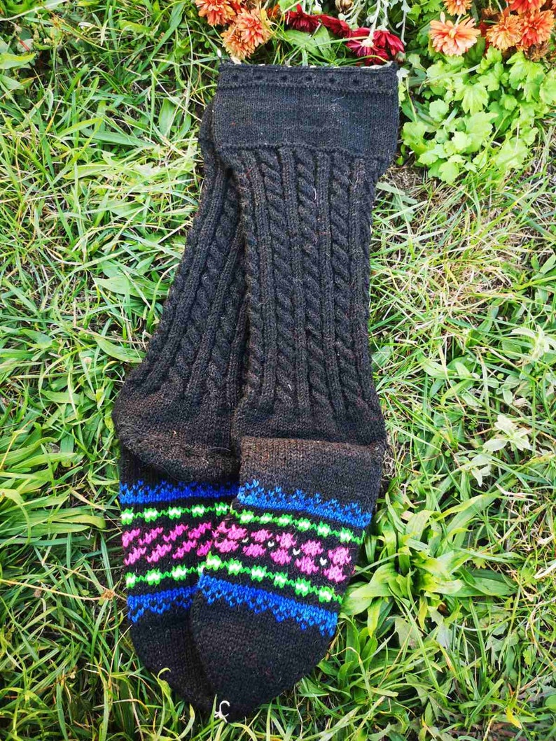 Women's Ethnic Antique Hand Knitted Socks Women's - Etsy