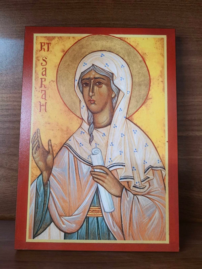 Saint Sarah Icon, Christian Icon of Saint Sarah - Etsy