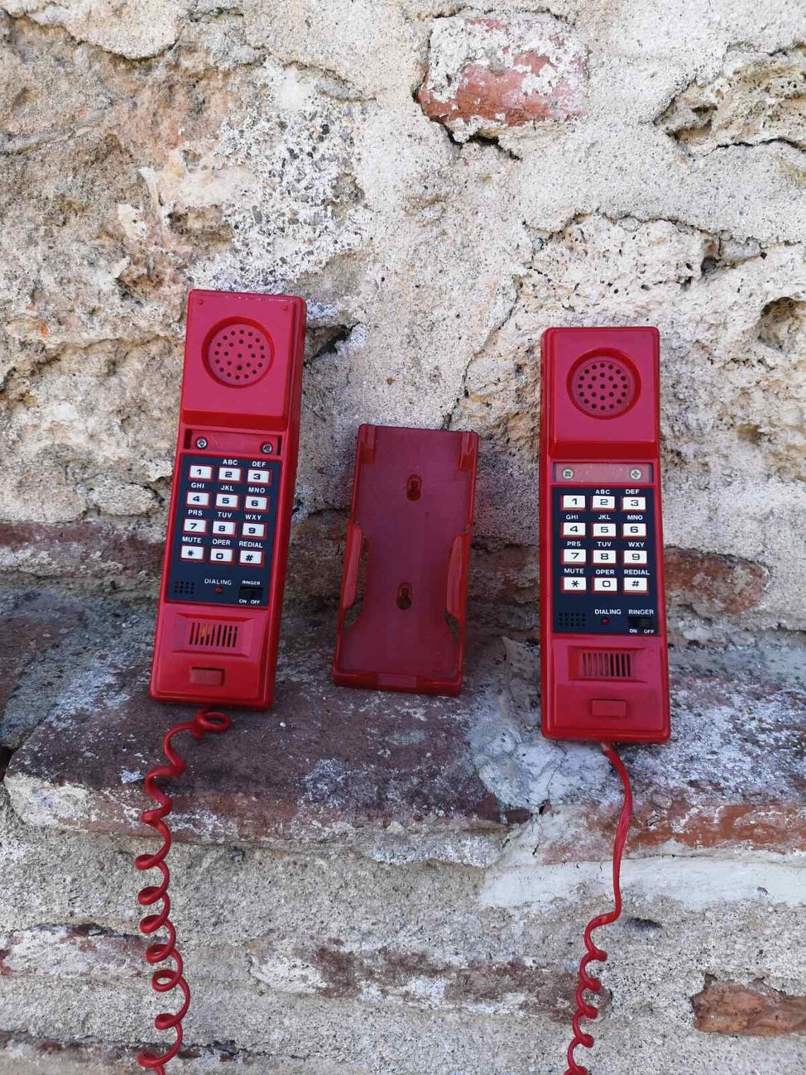 Red Vintage Digital Telephone Cord Digital Wall Hanging Phone - Etsy