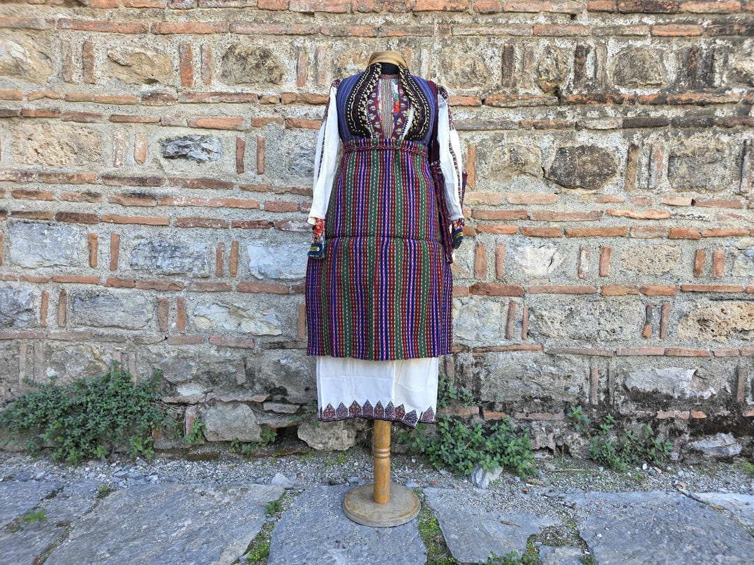 Maiden's Folklore Costume From Villages Under Suva Gora Region, Antique ...
