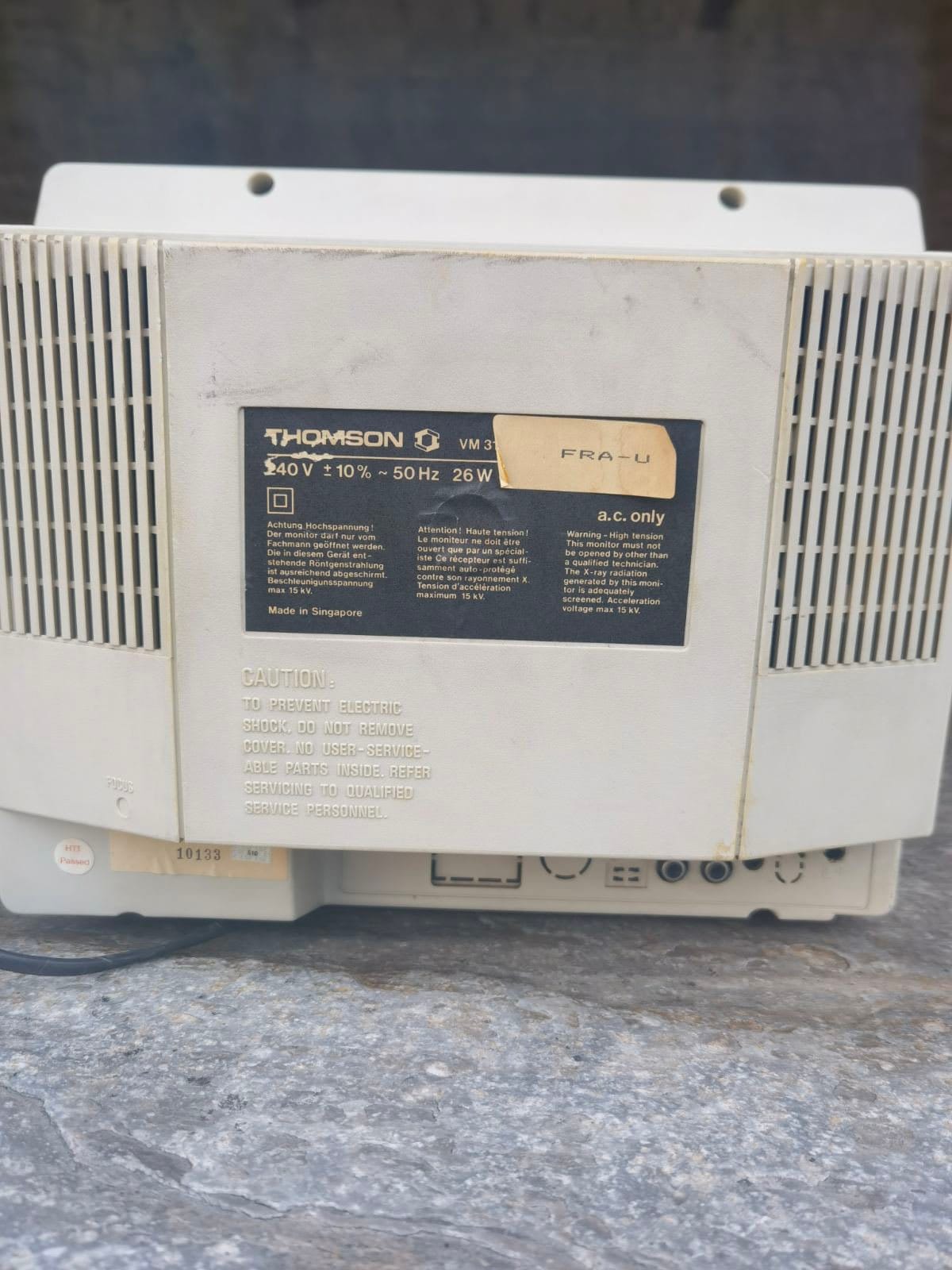 Thomson Computer Monitor, Vintage 1980's Monochromatic Computer Monitor ...