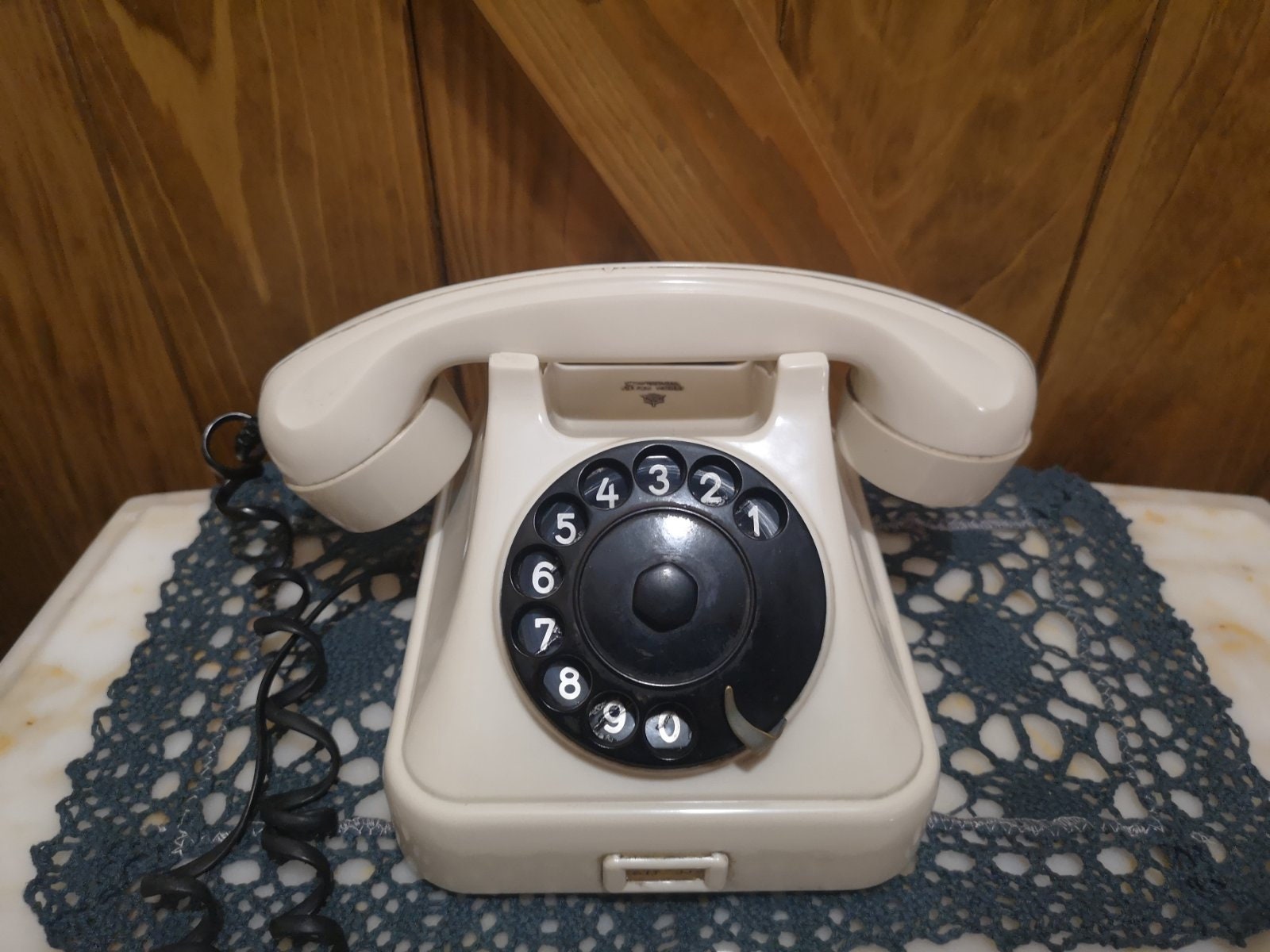 Vintage Bakelite White Ivory Telephone Rotary Bakelite Phone - Etsy