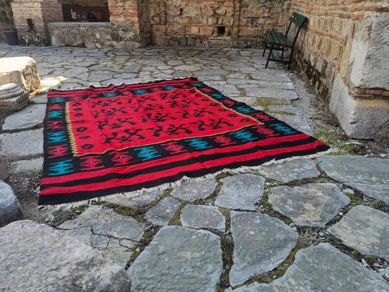 Traditional Balkan Rug Macedonian Rug Vintage Traditional - Etsy