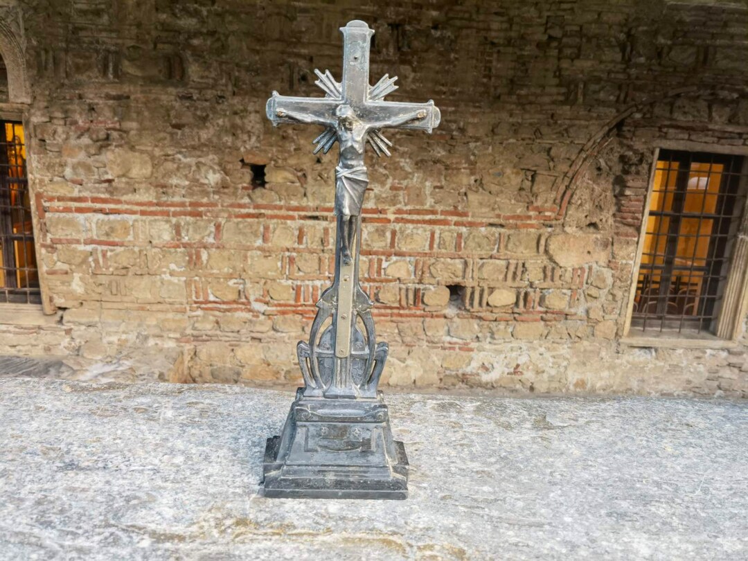 Metal Christian Cross, Antique Metal Catholic Christian Cross - Etsy