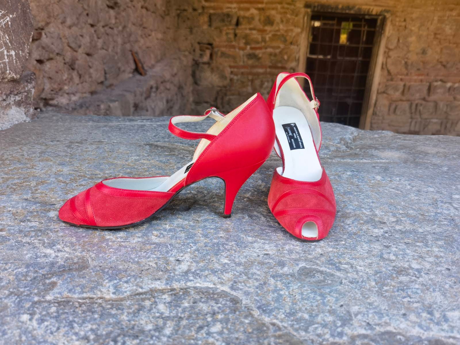 Women's Red Leather Shoes, Vintage Red Shoes - Etsy