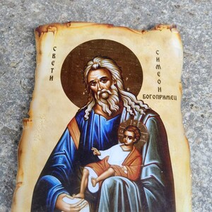 Orthodox Christian Icon of Simeon, Icon of Sveti Simeon Bogopriimec - Etsy